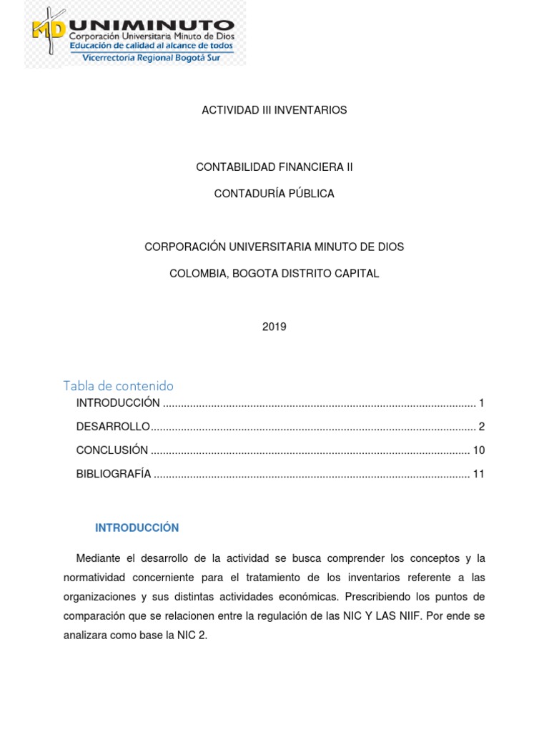 Actividad 3 Contabilidad Financiera II | PDF | Inventario | normas internacionales de ...