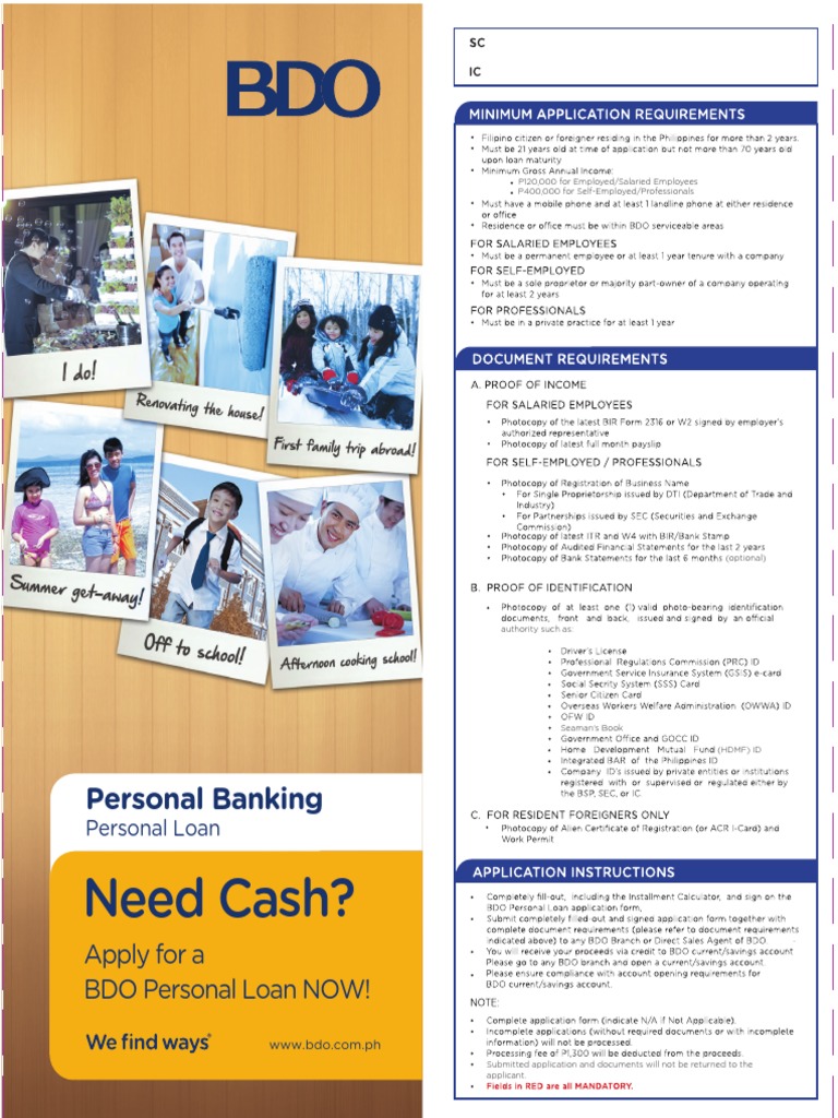 Final PL Form | PDF | Loans | Financial Services