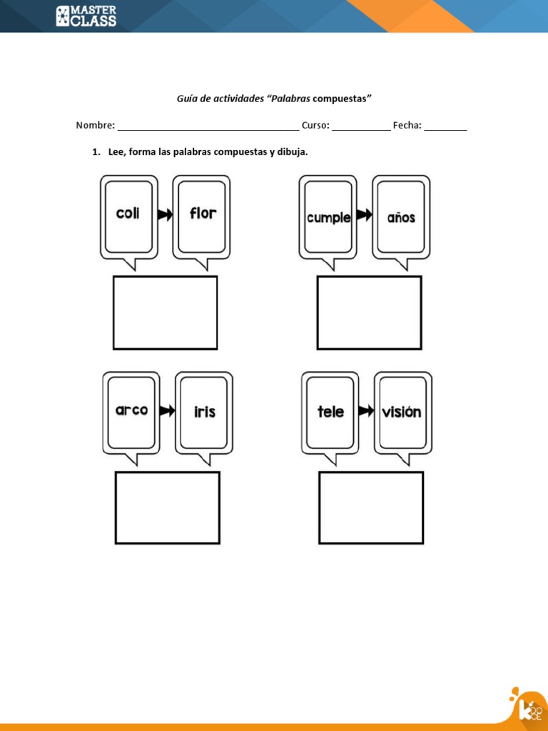 Clase 3 Guia Actividad Palabras Compuestas