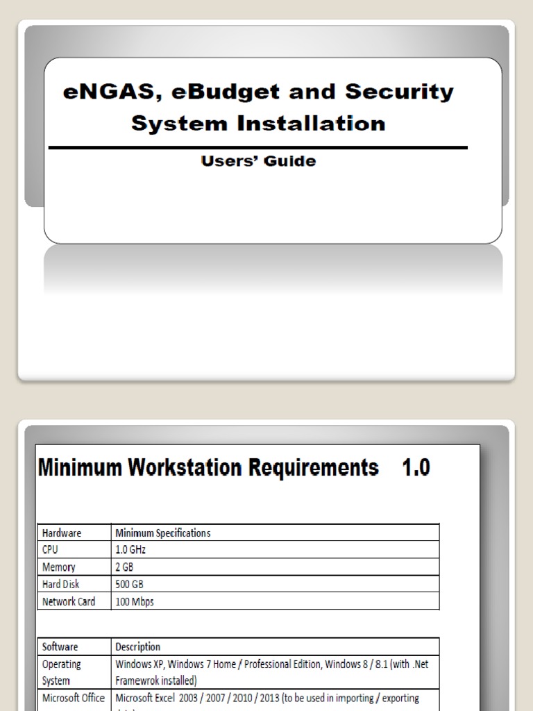 Installation of Engas | PDF