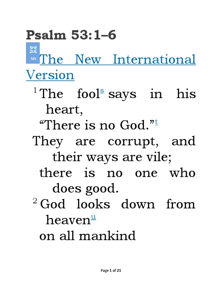 Psalm 53 Pdf Torah