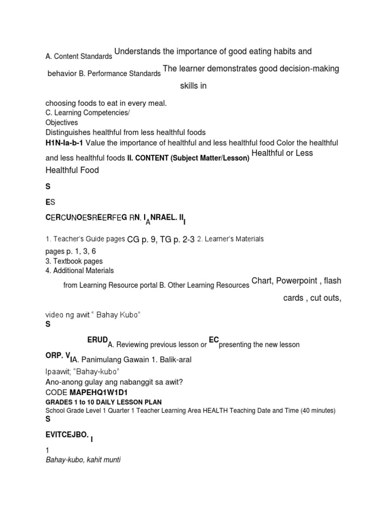 Health Grade 1 | PDF