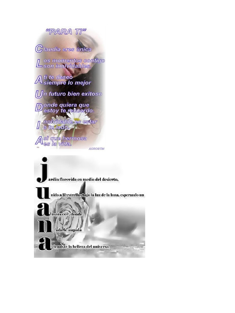 Acrostico Claudia Juana | PDF
