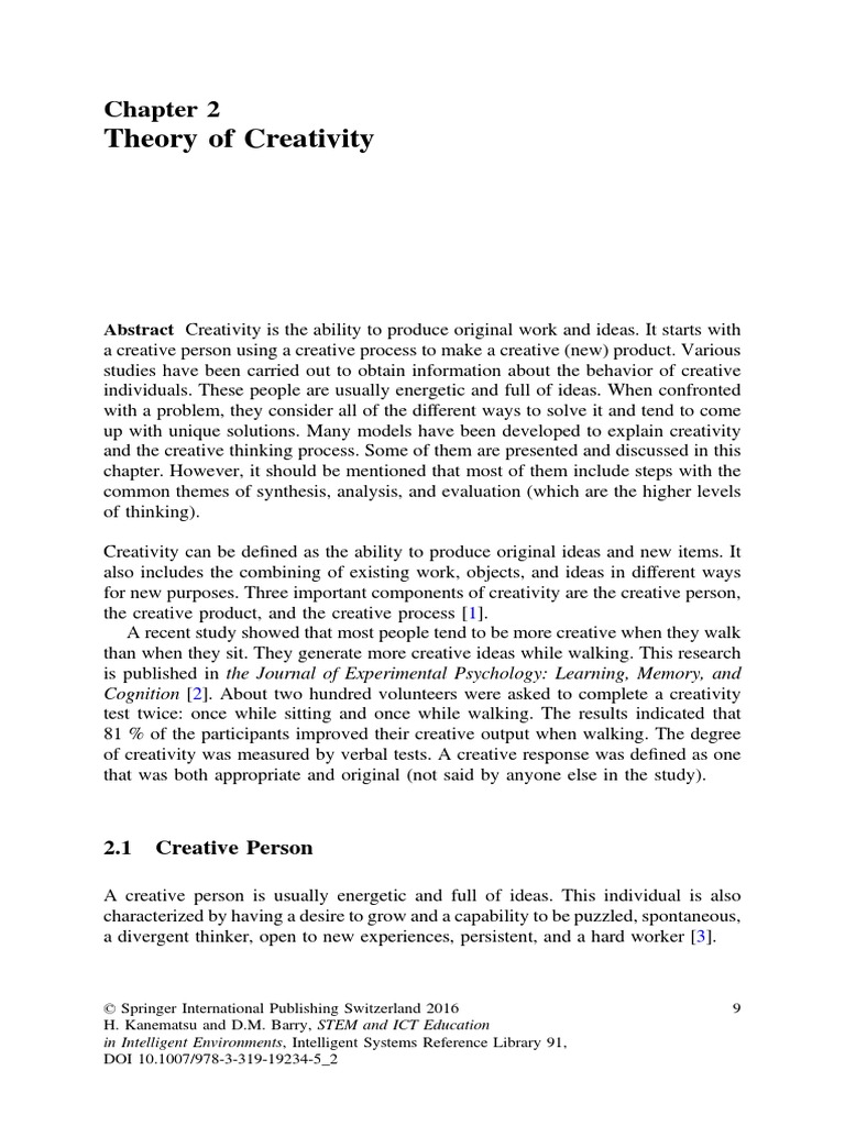 Theory of Creativity | PDF | Creativity | Idea