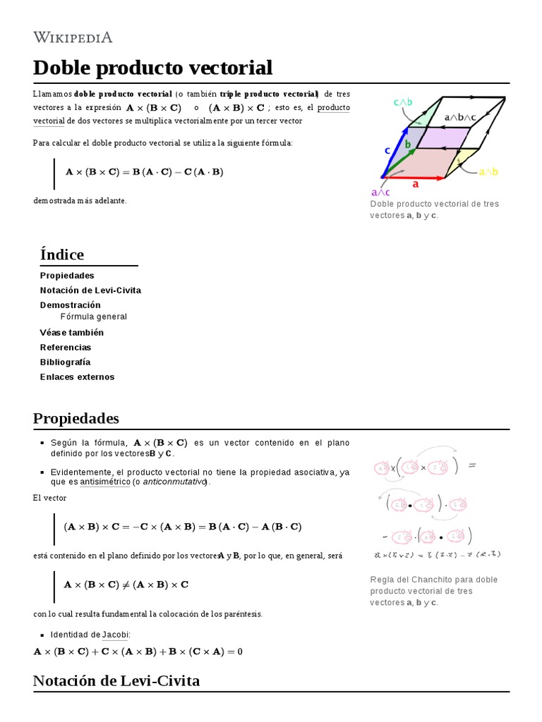 Producto Vectorial | PDF | Vector Euclidiano | Multiplicación