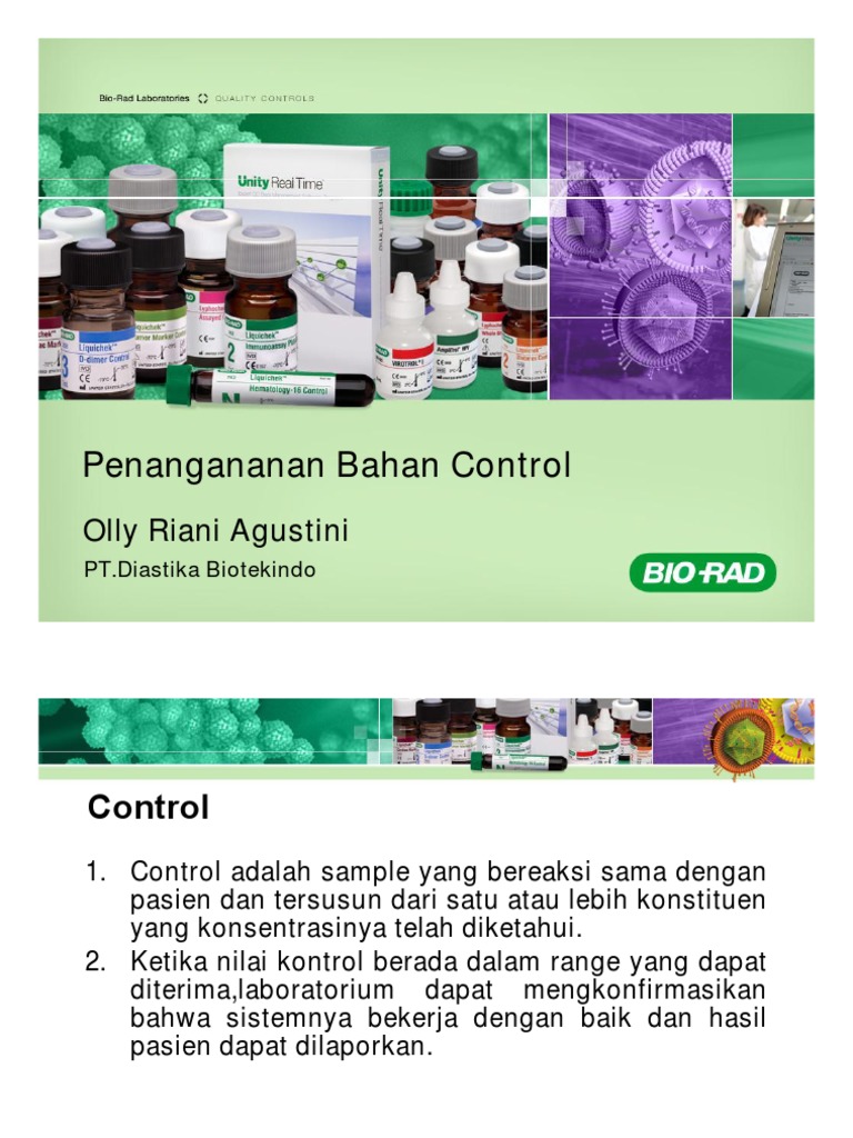 Penanganan Bahan Kontrol | PDF