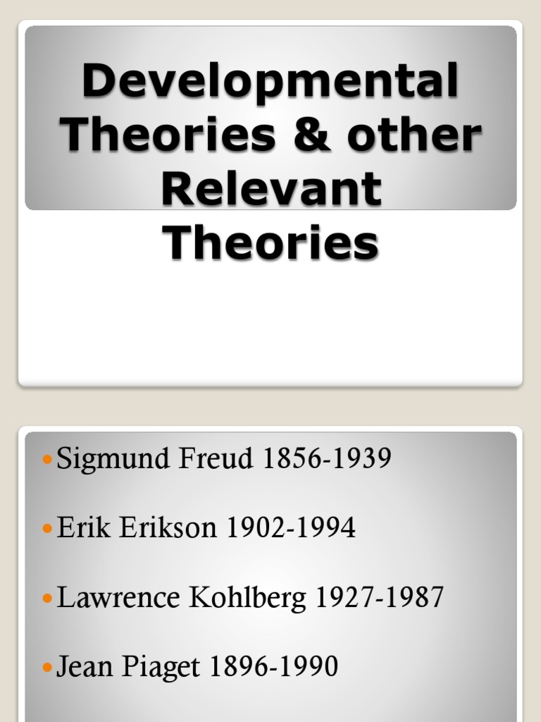 Developmental Theories Other Relevant Theories - PPTX Report | PDF ...