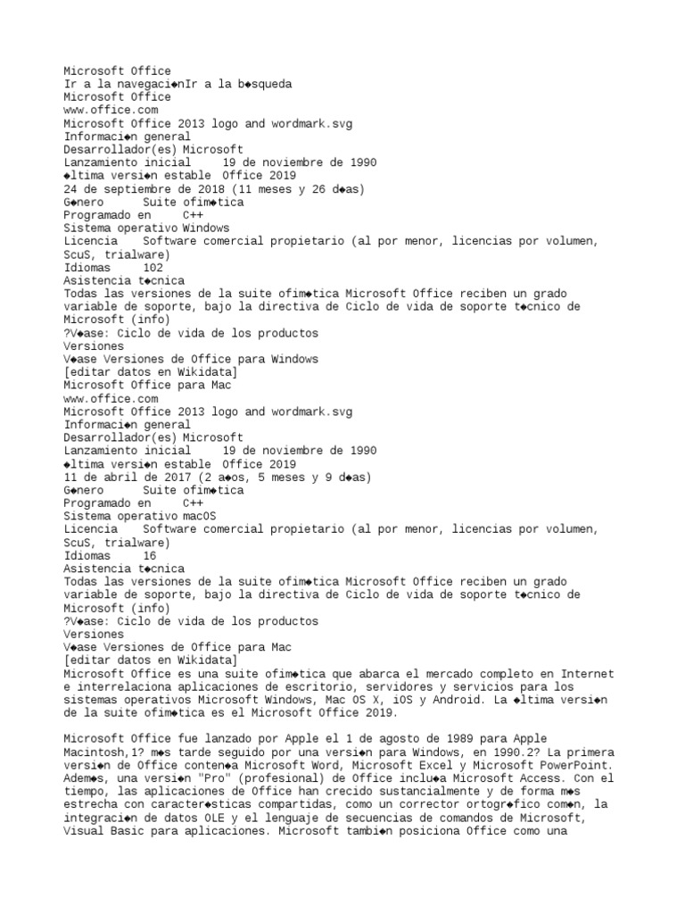 Microsoft Office | PDF | Software de microordenador | Microsoft Office