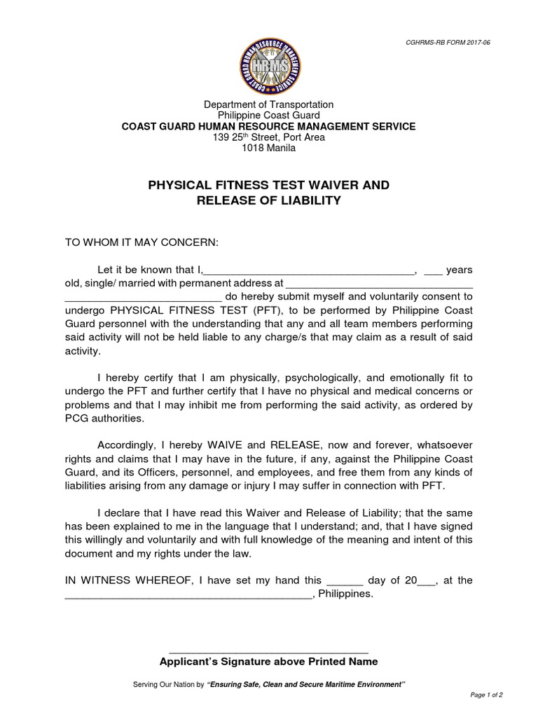 PCG PFT Form | PDF | Common Law | Government Information