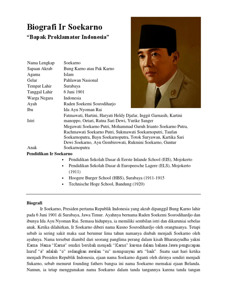 Biografi Ir Soekarno | PDF