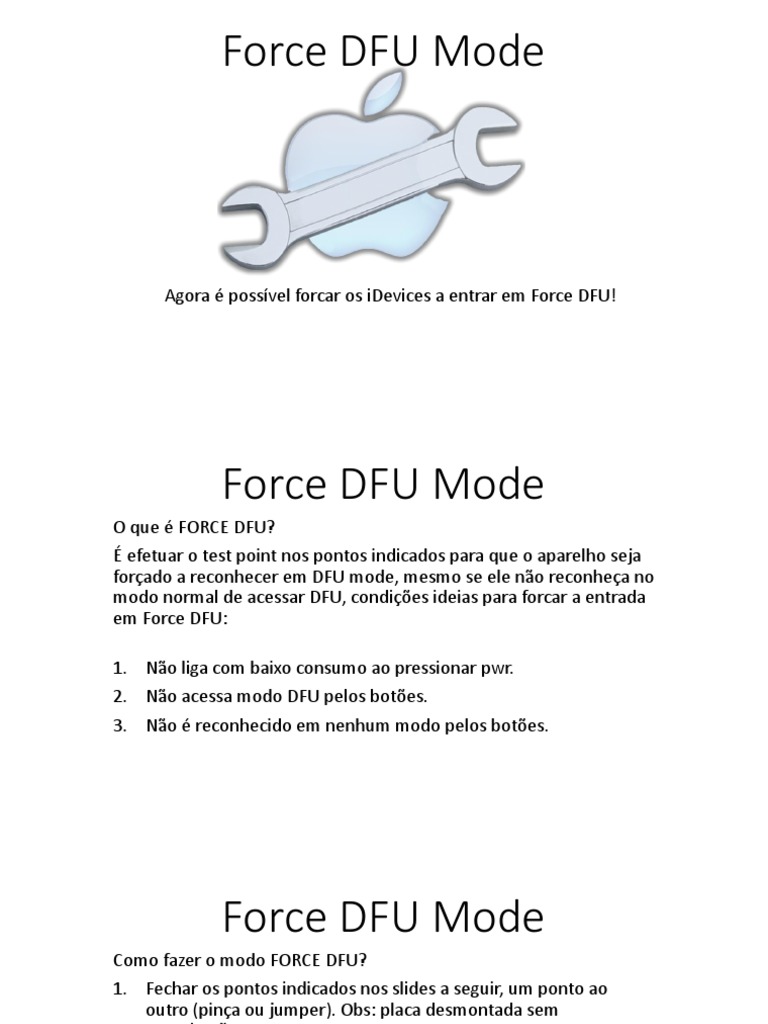 Force DFU Mode | PDF | Business