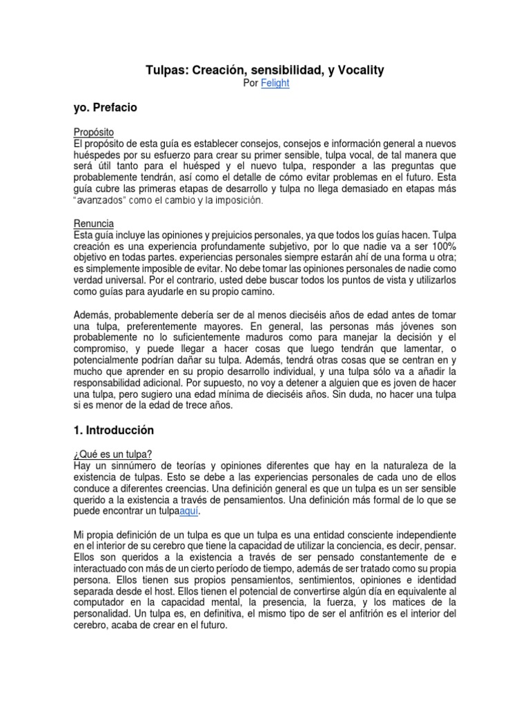 Tulpas en Es | PDF | Conocimiento | Vida