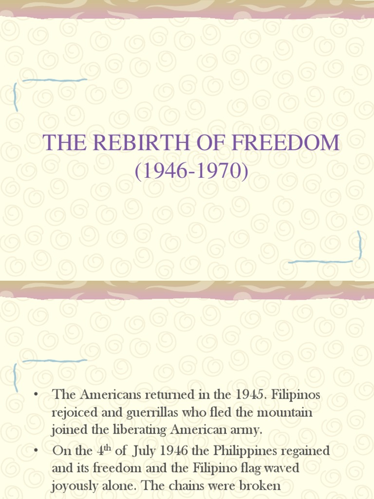 The Rebirth of Freedom (1946-1970) | PDF | Philippines | Poetry