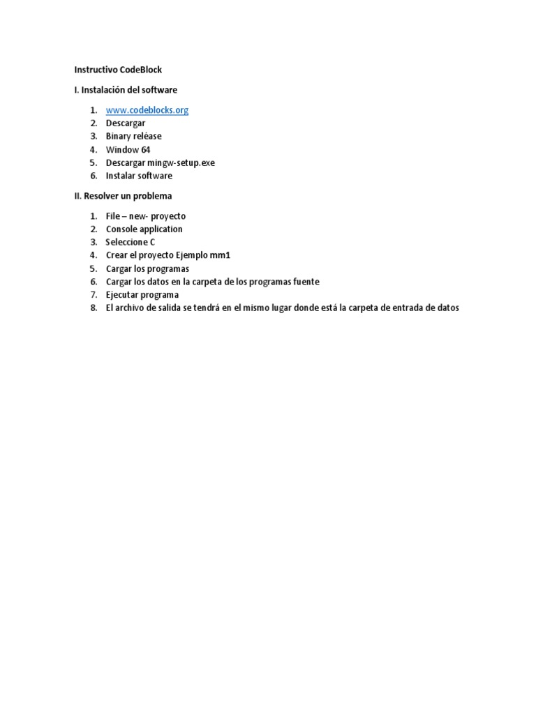 130 Instructivo CodeBlocks | PDF | Arte | Informática
