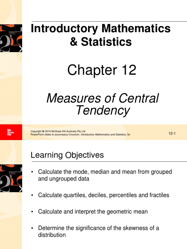 Introductory Mathematics & Statistics: Measures of Central Tendency ...