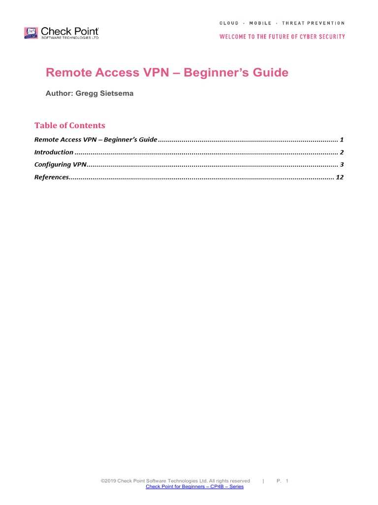 Remote Access VPN Beginner's Guide | PDF | Virtual Private Network ...