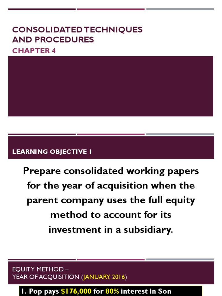 Ch04 Consolidation Techniques | PDF | Consolidation (Business ...