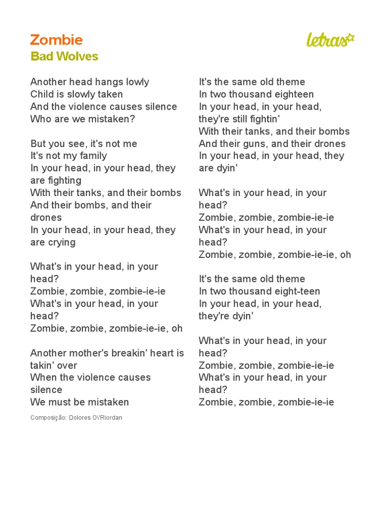 27-Zombie - Bad Wolves | PDF