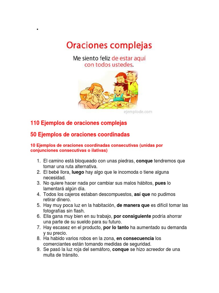 Oraciones Complejas | PDF | Naturaleza
