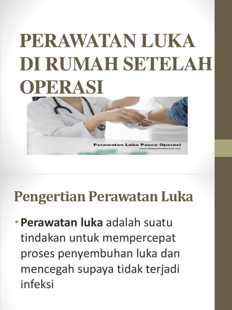 Perawatan Luka Pasca Operasi | PDF | Kesehatan Holistik