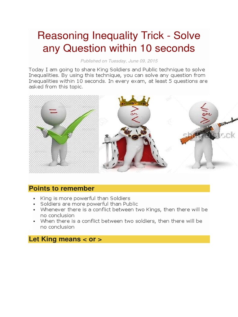 Reasoning Inequality Trick | PDF | Reasoning | Logic