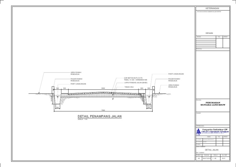 Detail Penampang Jalan Beton | PDF