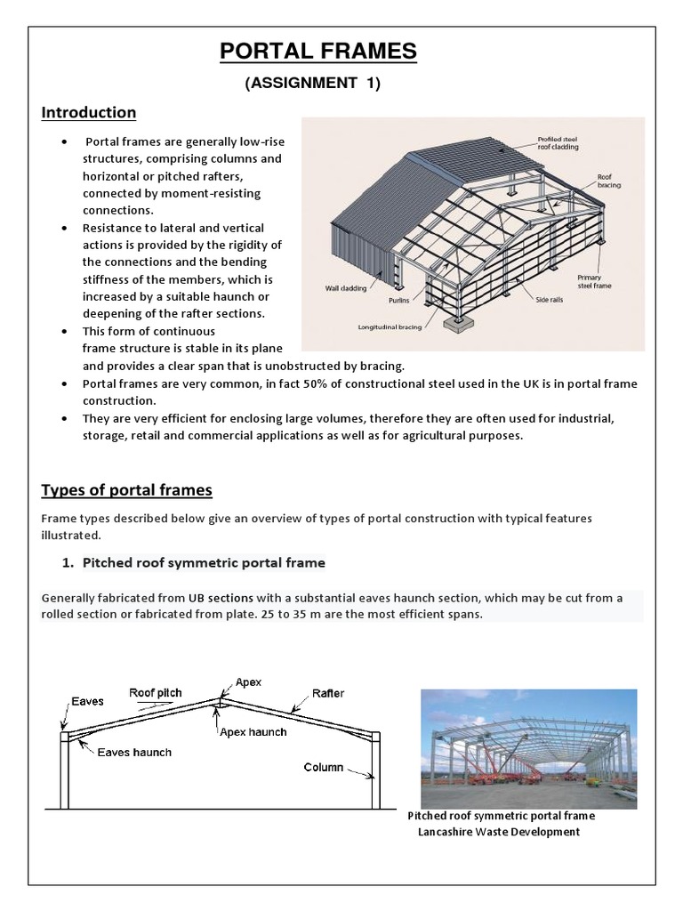 Portal Frames | PDF | Architectural Design | Architecture