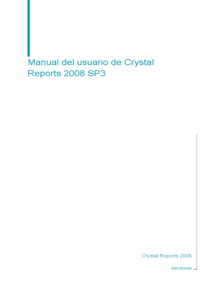 Manual Ususario Crystal Reports 2008 Pdf Sql Tabla Base De Datos
