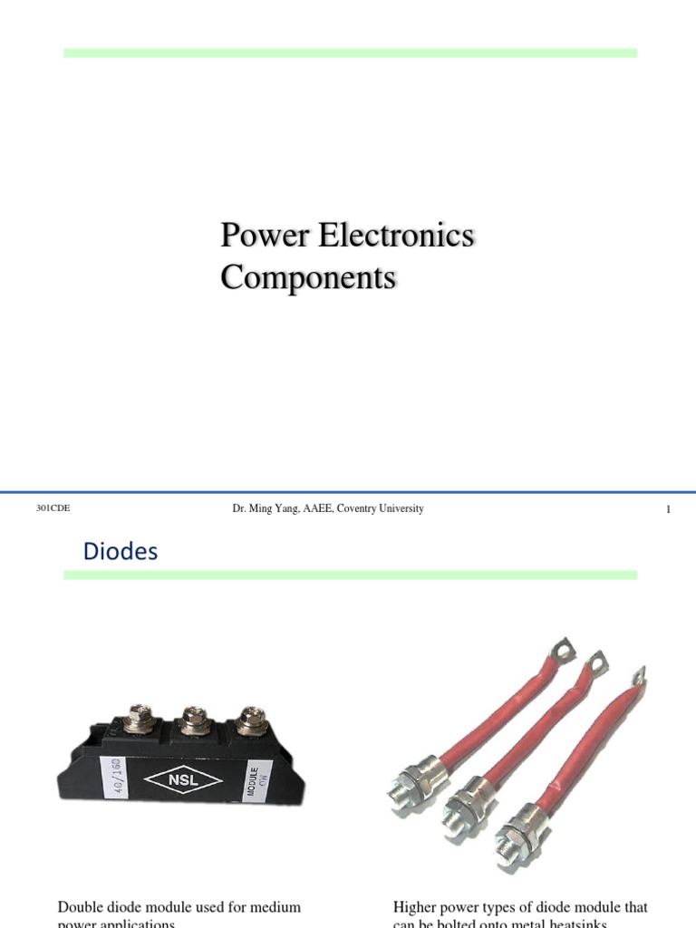 Topic 4-1 Lecture-Power Electronics Components - V1.0 (No Example ...