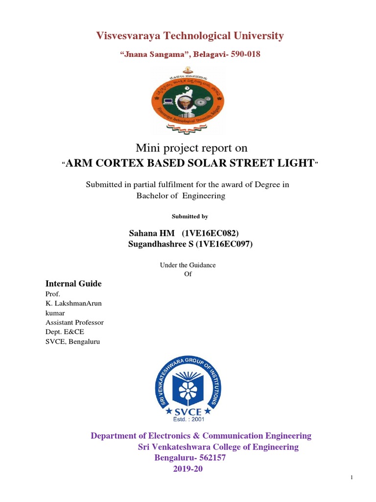 Mini Project Report On: Visvesvaraya Technological University | PDF ...