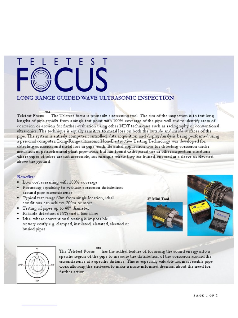 Long Range Guided Wave Ultrasonic Inspection: Benefits | PDF ...