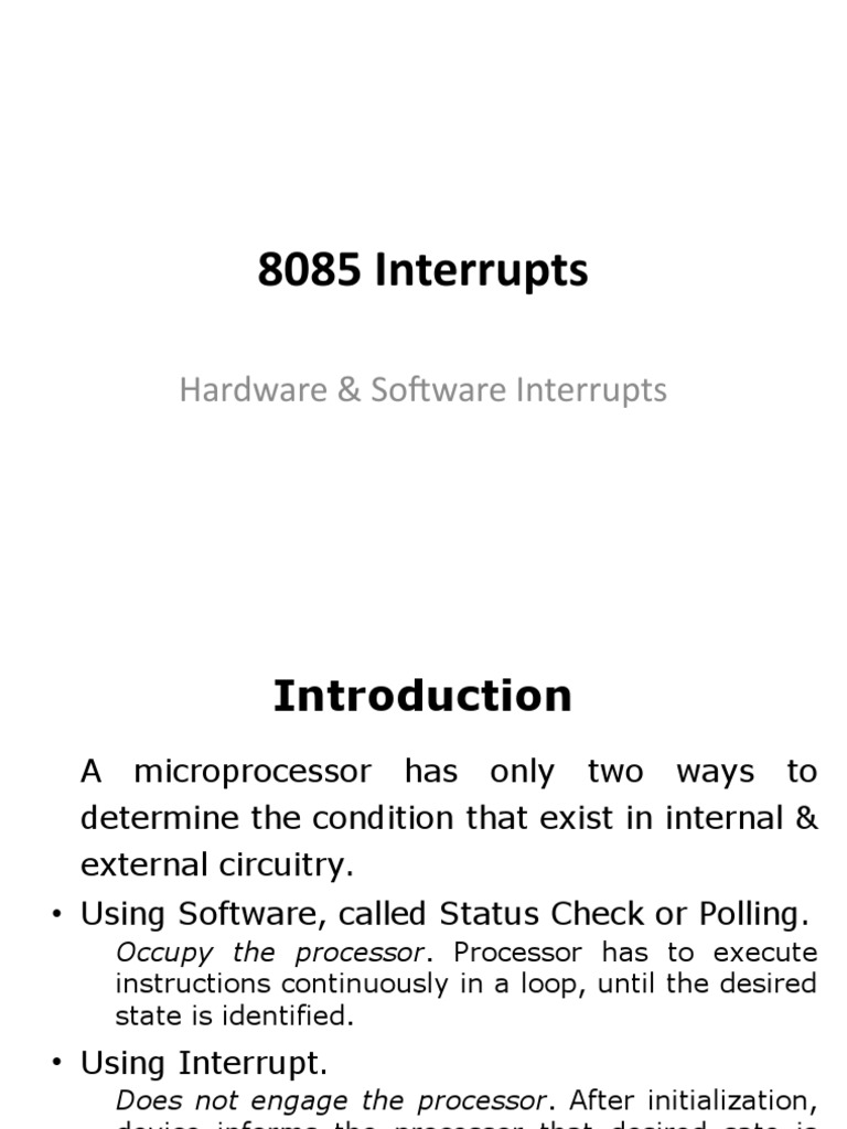 Hardware & Software Interrupts | Download Free PDF | Central Processing Unit | Computer Architecture