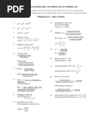 Senarai Rumus Matematik SPM | PDF