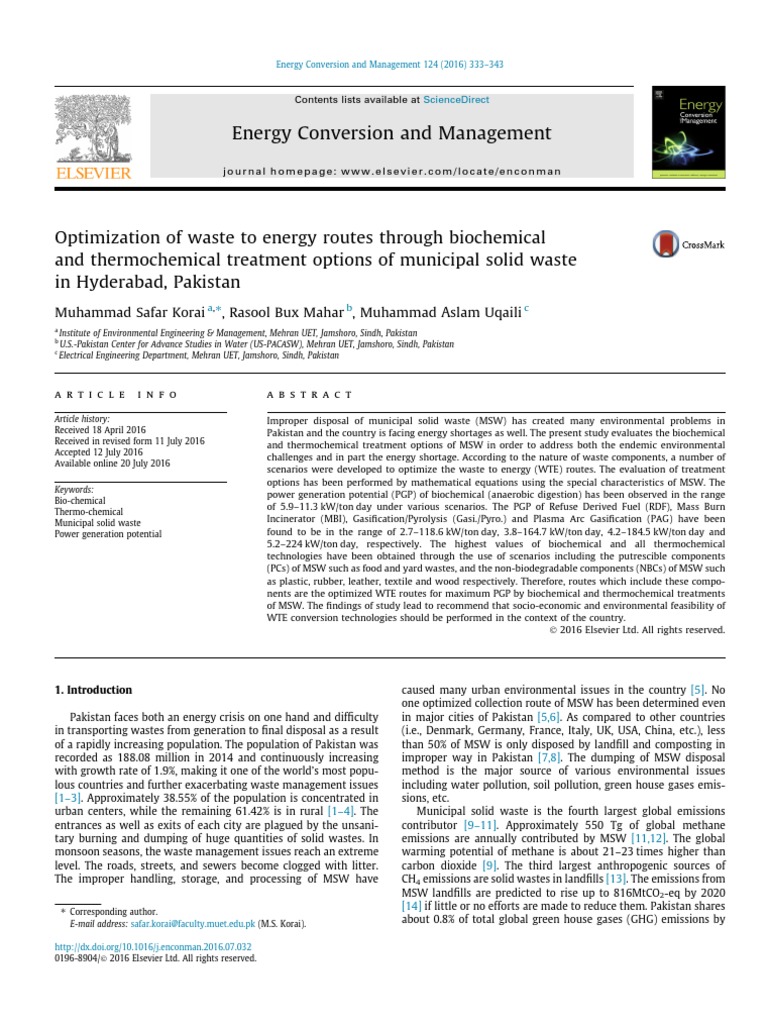 Waste To ENergy PDF | PDF | Municipal Solid Waste | Waste Management