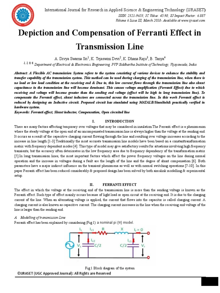 Ferranti Effect | PDF | Electrical Engineering | Electronic Engineering