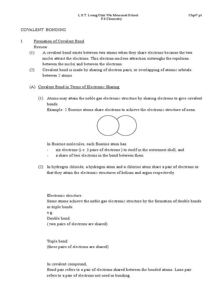Covalent Bonding | PDF | Covalent Bond | Molecular Orbital