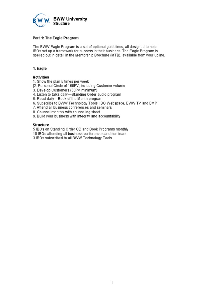 BWW Structure PDF | PDF