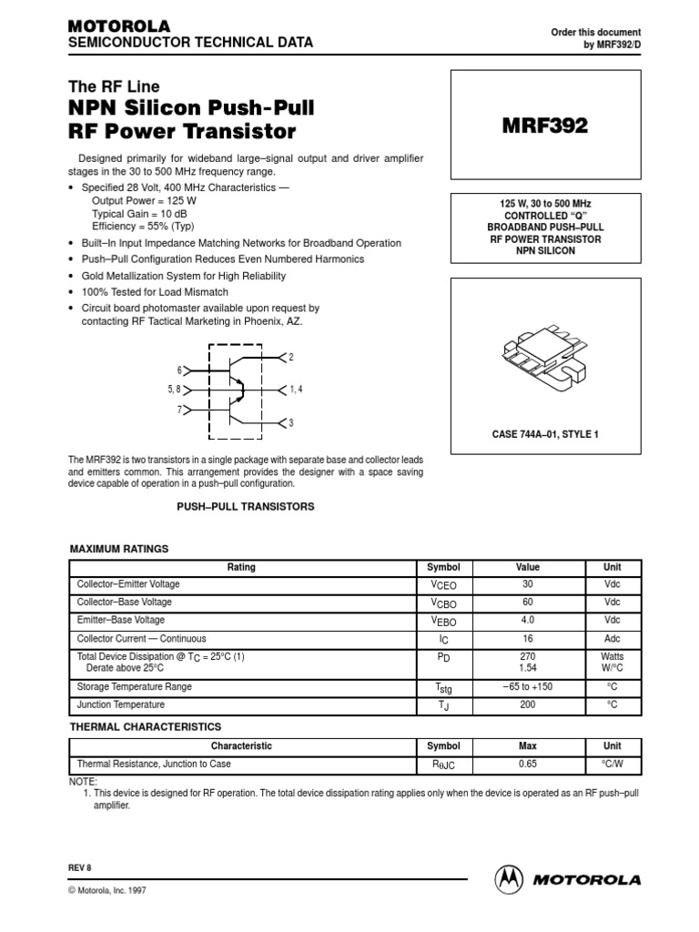 The RF Line: Semiconductor Technical Data | PDF | Electricity ...