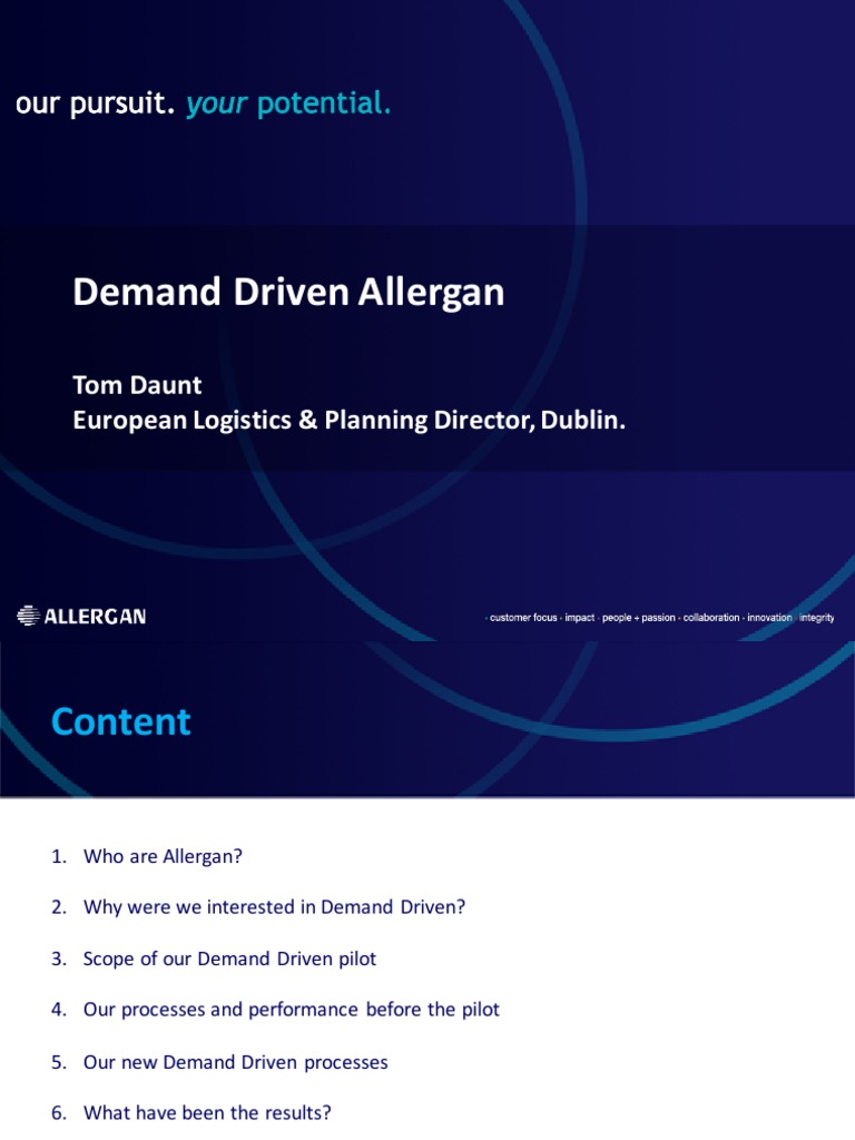 Allergan Case Study | PDF | Inventory | Supply Chain