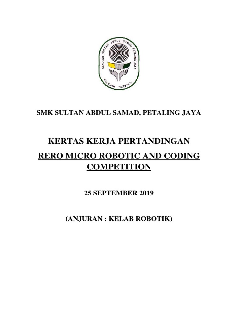 Kertas Kerja Kelab Robotik Membeli Robot Micro | PDF