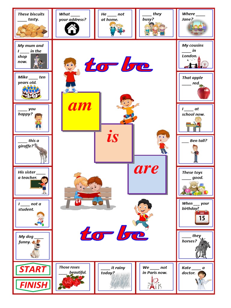 English Verb To Be Exercises | PDF