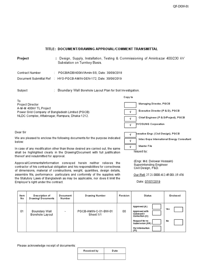 Boundary Wall Borehole Layout Plan | PDF | Justice | Crime & Violence