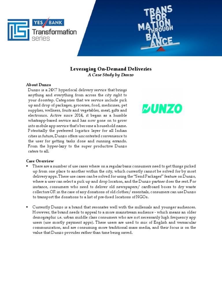 Dunzo Case | PDF | Brand | Communication