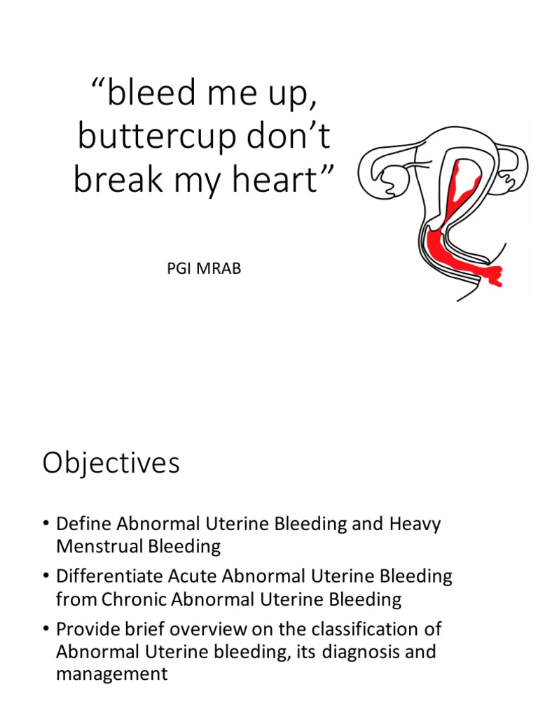 Abnormal Uterine Bleeding | PDF | Menstruation | Mammal Female ...