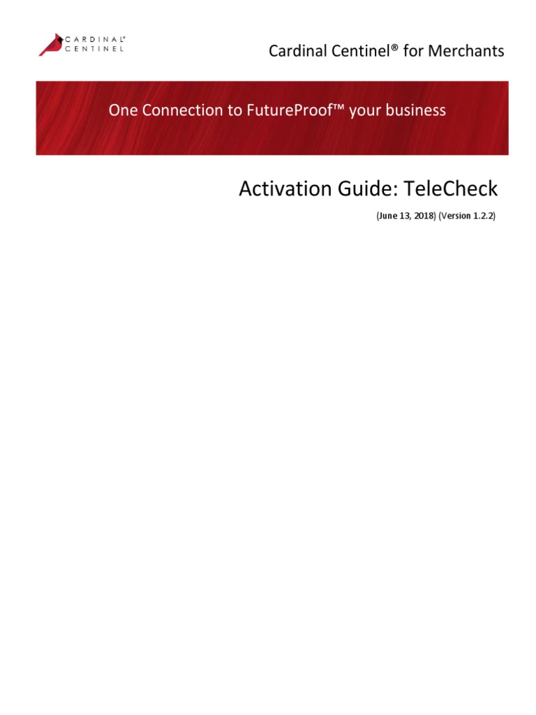 TeleCheck Activation Guide | PDF | Debit Card | Cheque