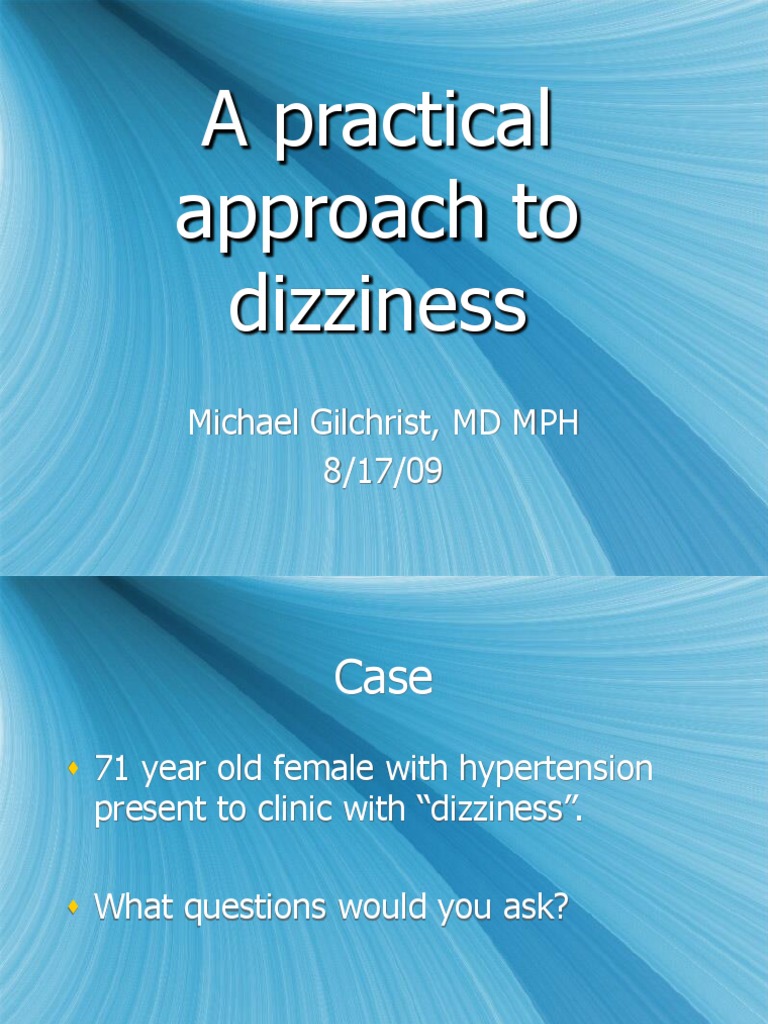 Comprehensive Guide to Dizziness Diagnosis | PDF | Vertigo | Symptoms ...