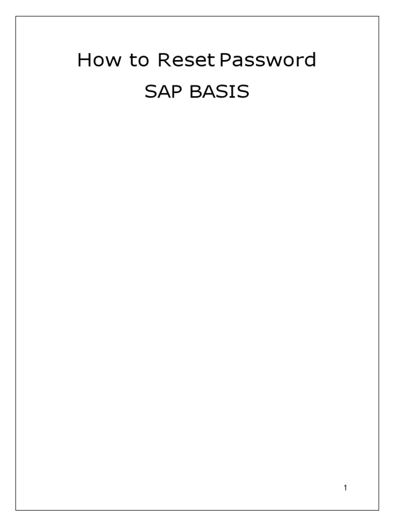 How To Reset Password | PDF