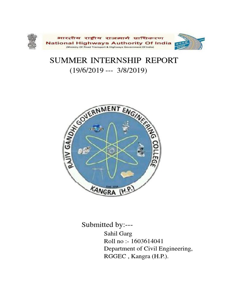 Summer Internship Report: Sahil Garg Roll No:-1603614041 Department of ...