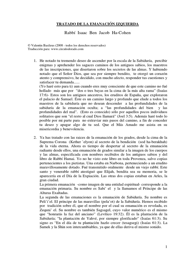 Tratado de La Emanacion Izquierda PDF | PDF | Lilith | Demonios