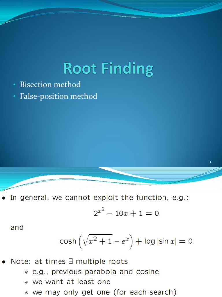 Numerical Lecture 3 Root Finding | PDF | Mathematical Analysis ...